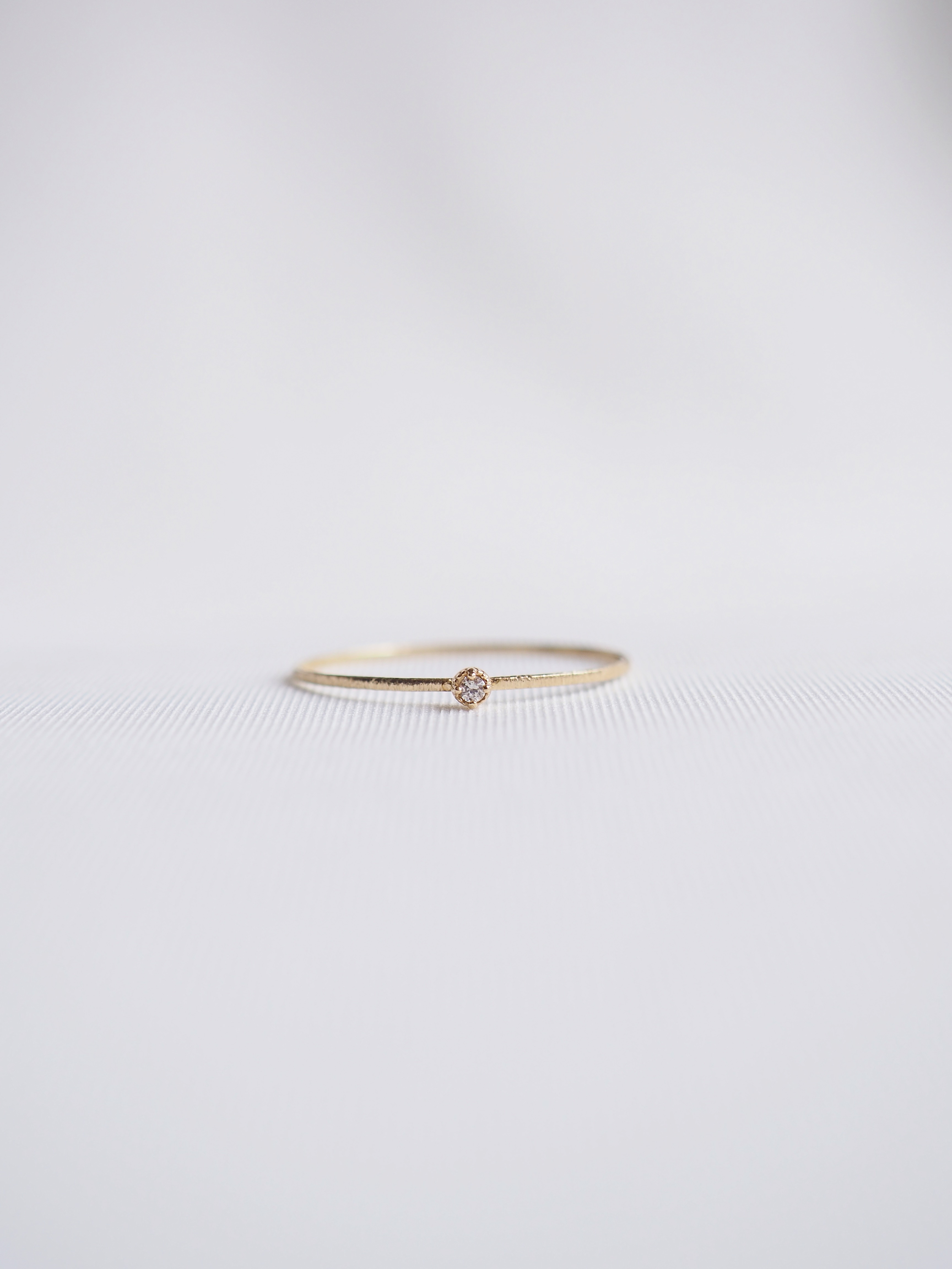 ELLE White Diamond Ring - 14K Yellow Gold | Azen Jewelry