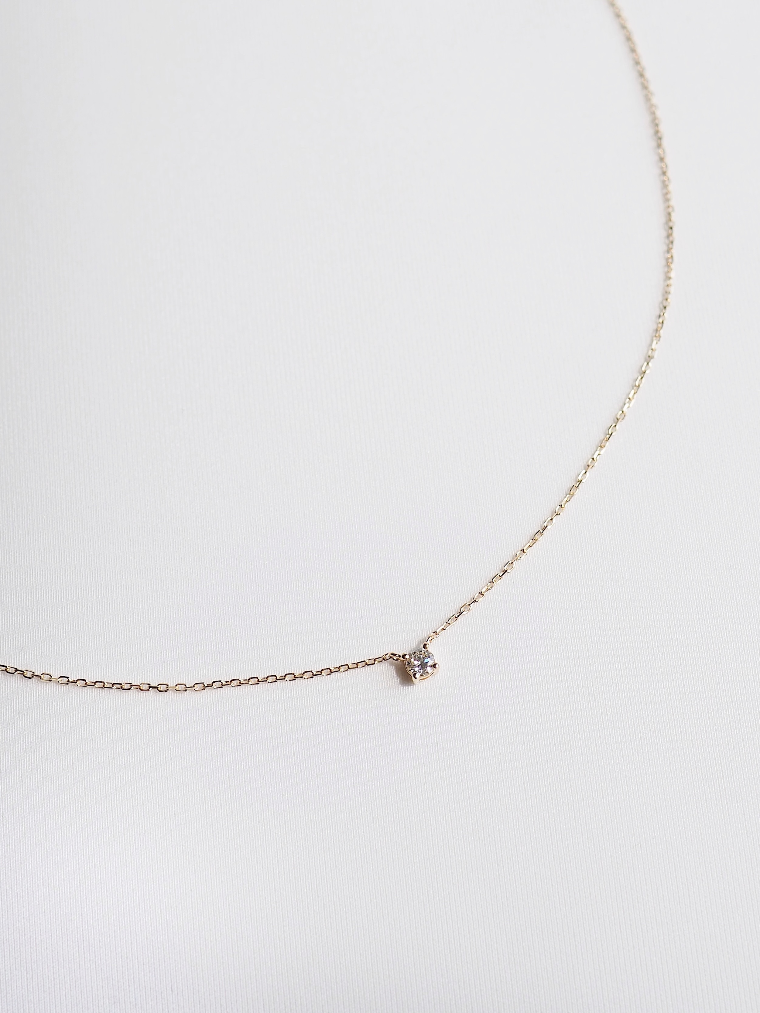 RAE Diamond Necklace - 18K Yellow Gold | Azen Jewelry