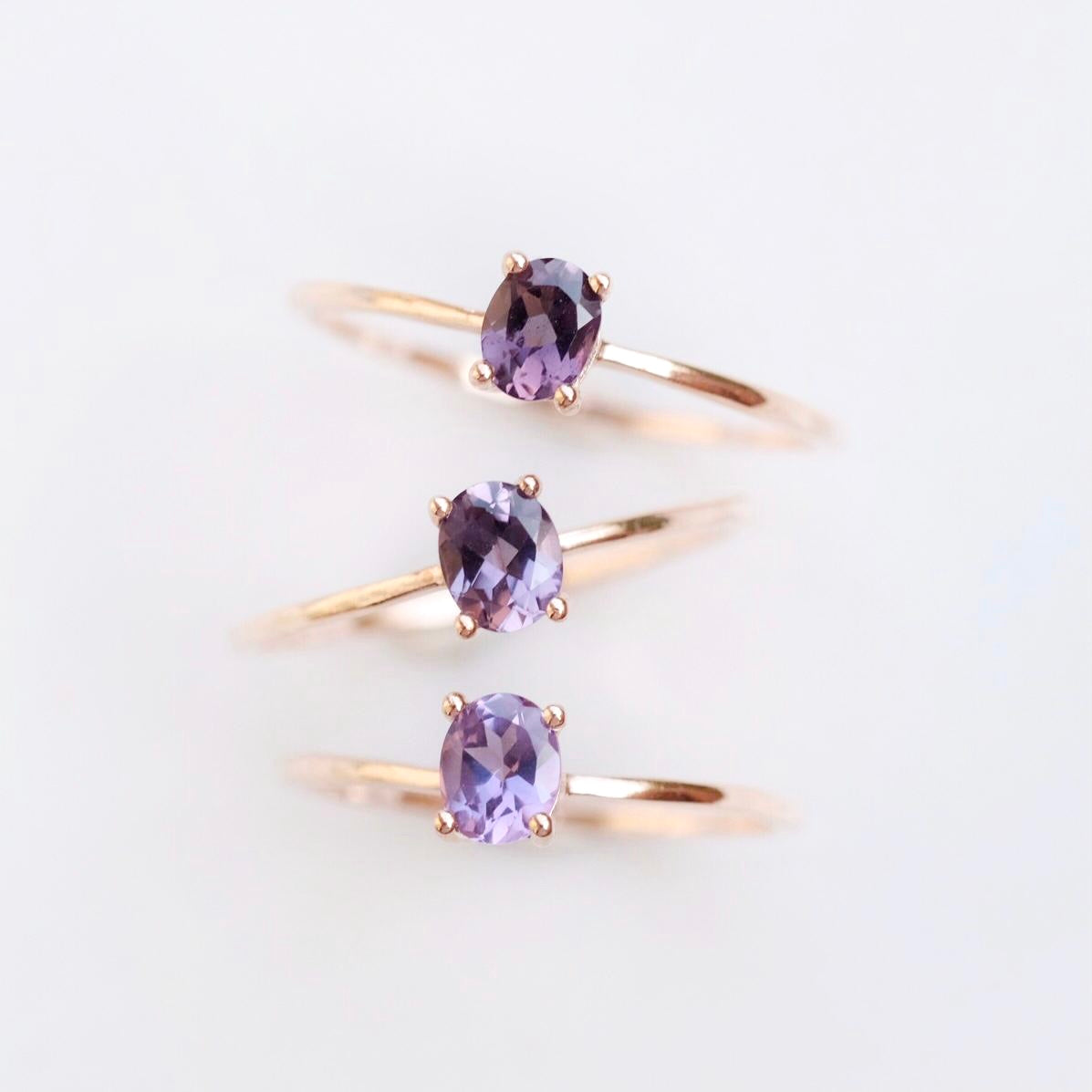 Kaylee Ring - Purple Spinel | Azen Jewelry