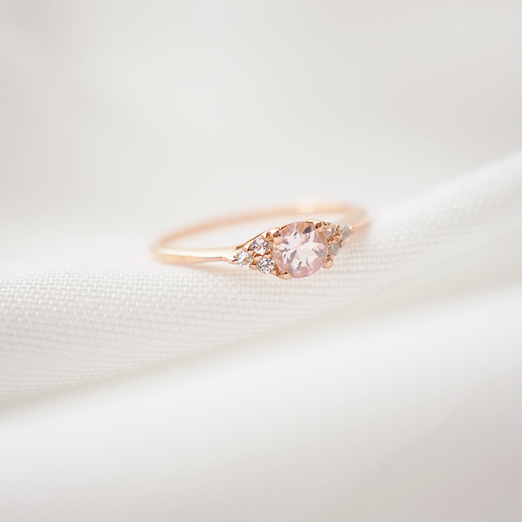CAYLA Ring - Morganite | Azen Jewelry